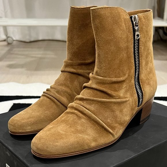 AMIRI | Shoes | Amiri Suede Leather Stacked Boots Cognac Tan Camel ...